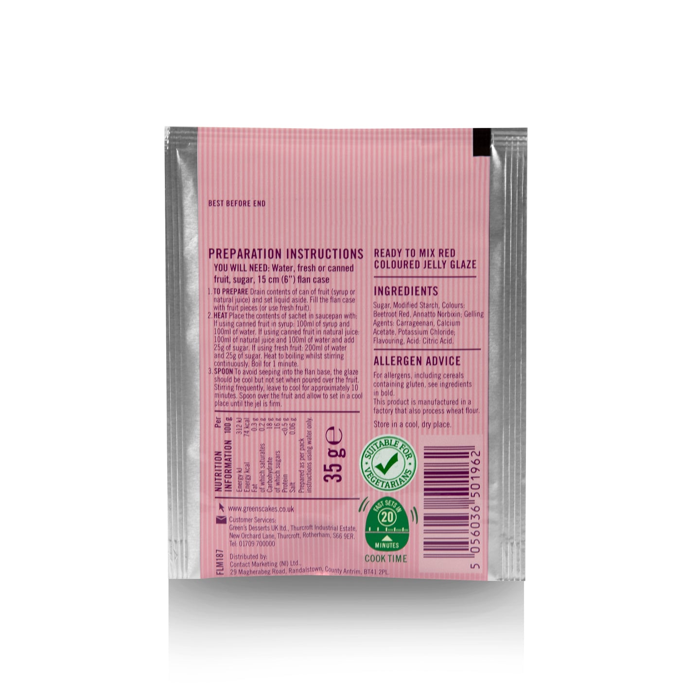 Green's Red Quick Jel Mix 35g – Green's Cake Mixes